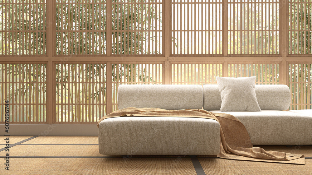 Modern, minimal white fabric bolster back corner sofa, cushion in ...