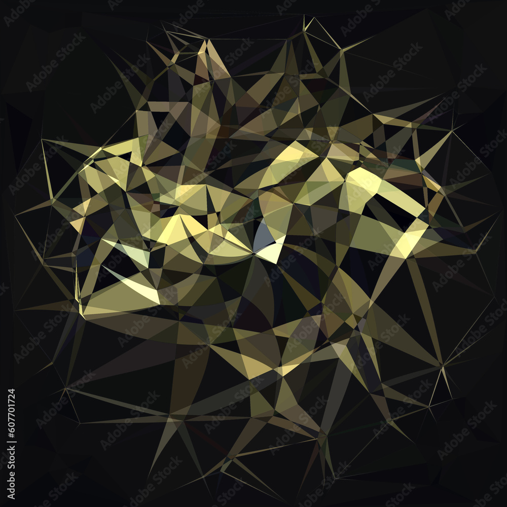 yellow gold coloured ultra-thin similar but different triangular ...