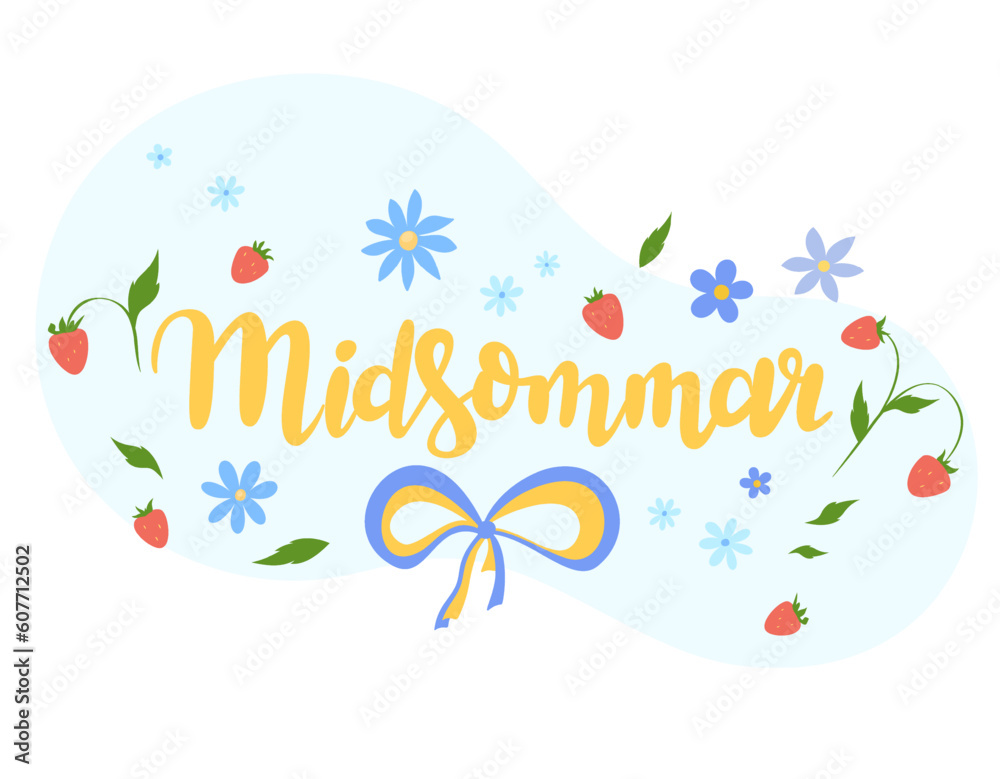 Stockvektorbilden Handwritten lettering of blue and yellow colors ...