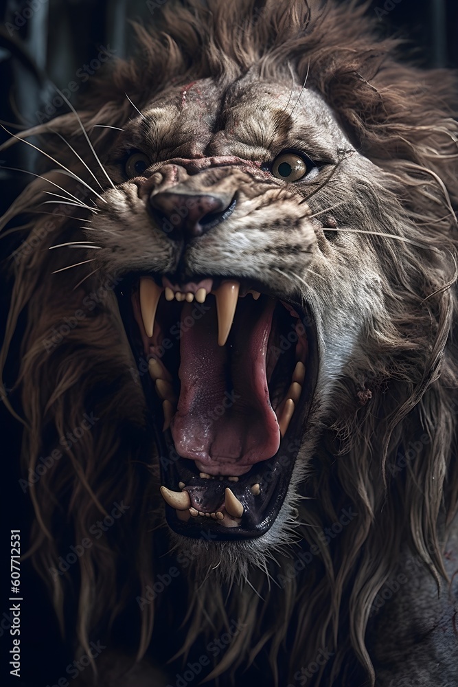 Fierce Lion - Creative wildlife photography capturing the intensity of ...