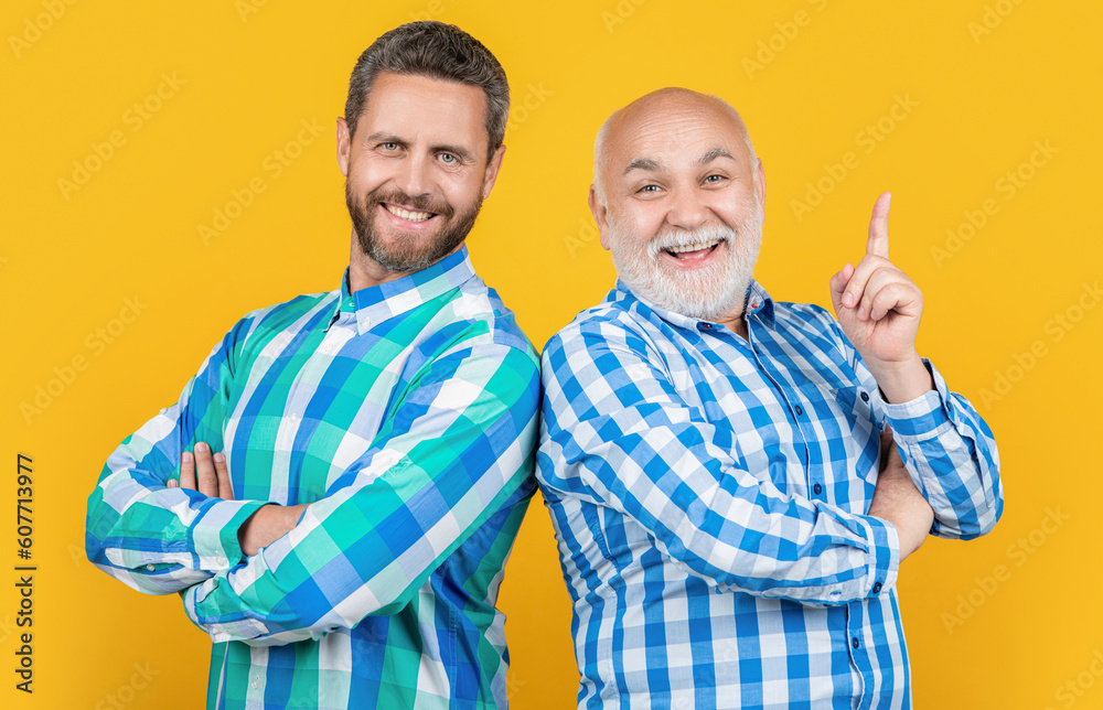 two generation family men in studio, inspired. two generation family ...