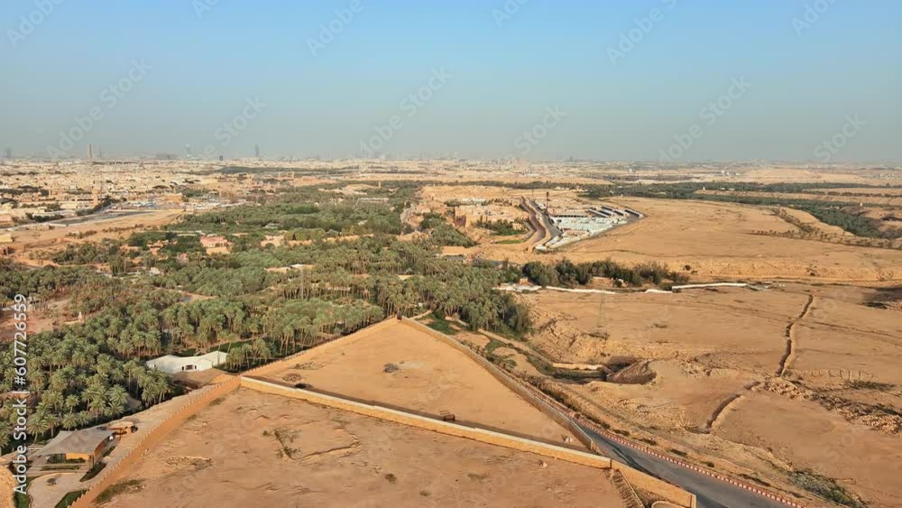 Riyadh, Al Diriyah: Aerial view of outskirts of capital city of Saudi ...