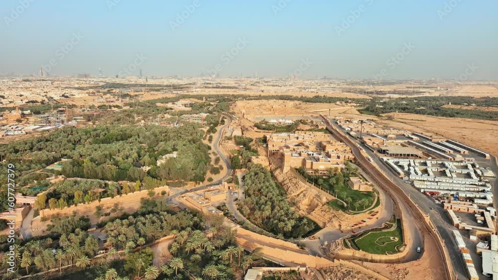 Riyadh, Al Diriyah: Aerial view of outskirts of capital city of Saudi ...