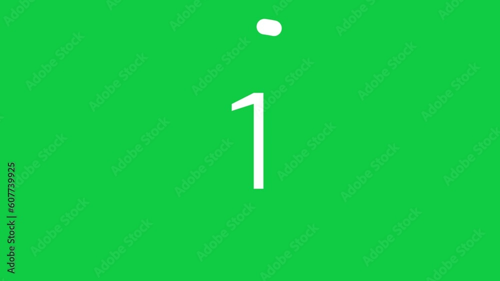 Animation of 5 seconds countdown timer with elapsed rotating white ...