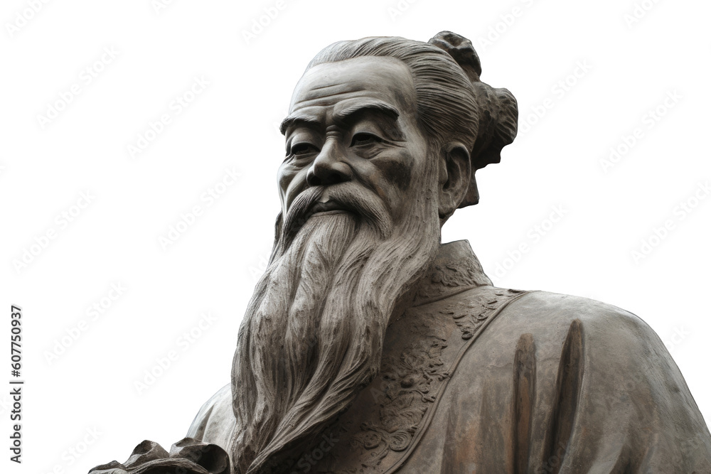 Illustration of Confucius Statue. Confucius was a Chinese philosopher ...