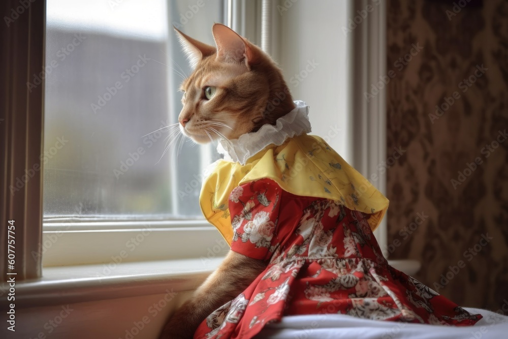 feline designer hand-sews bespoke dress for speedy pooch model, created ...