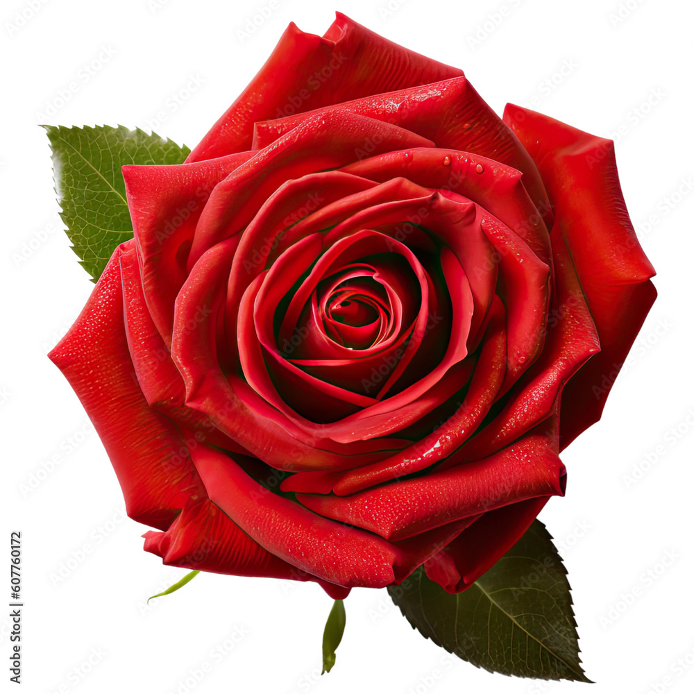 Red Rose flower , transparent background, PNG ,Generative AI Stock ...