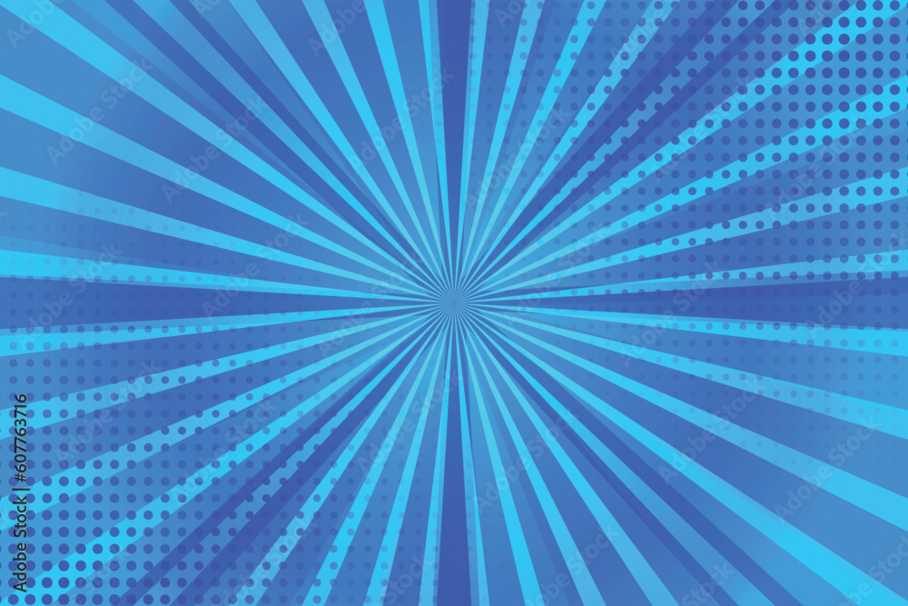 Retro comics style abstract blue background Stock Vector | Adobe Stock