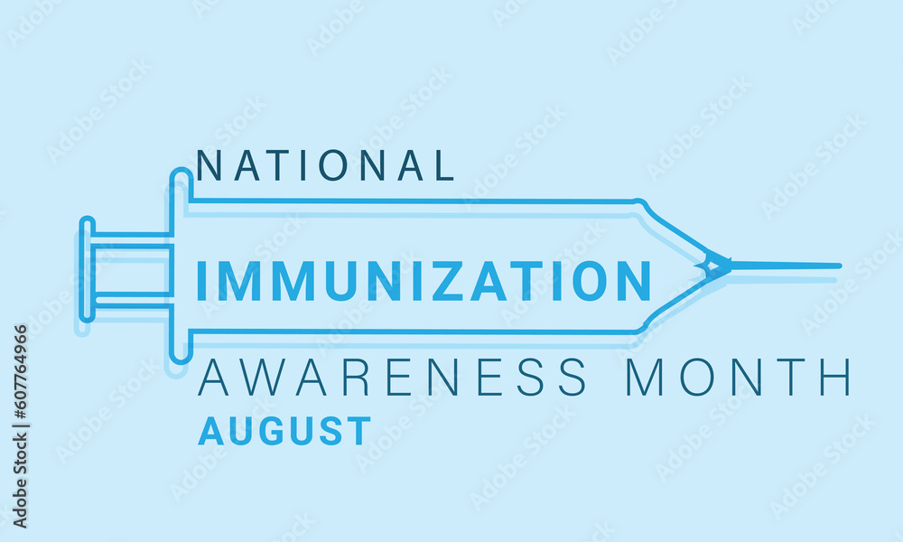 National immunization awareness month august. background, banner, card ...