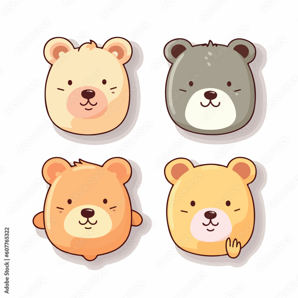 Bear in logo cartoon style. 2d vector illustration in acon style ...