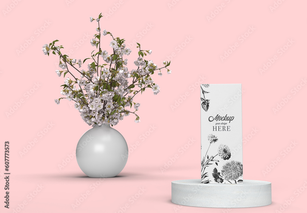 Cosmetic Packaging Box Mockup on a Old Rose Pink Background Stock ...