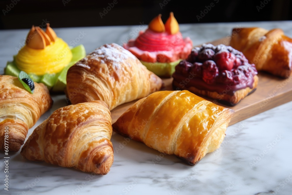 Póster fun and playful take on flaky puff pastry pastries and turnovers ...