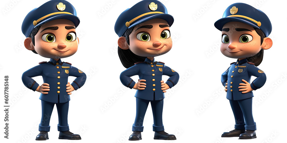 Captain Nova - Fearless Starship Commander: 3D Model Cartoon Animated ...