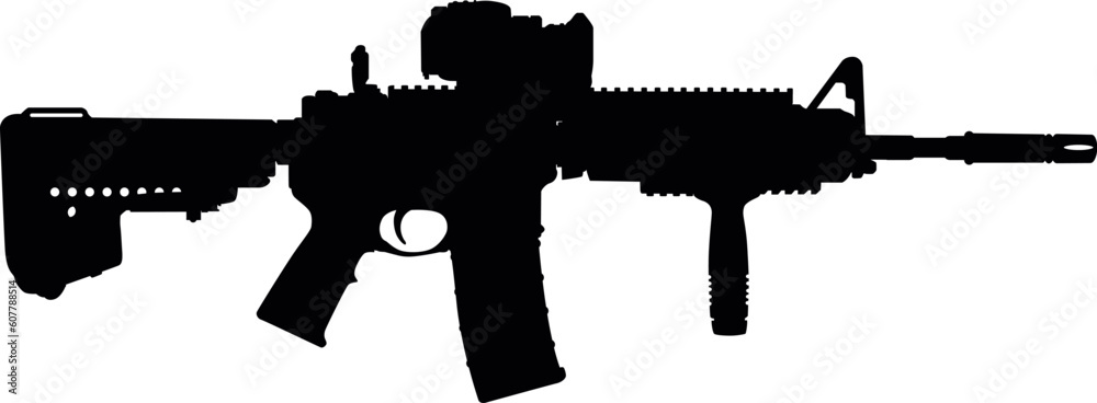 M4A1 carbine SVG Cut File for Cricut and Silhouette, EPS Vector, PNG ...