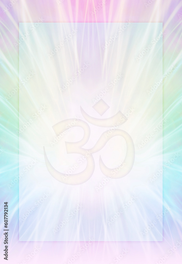 Pale yellow Om symbol certificate award diploma frame template ...