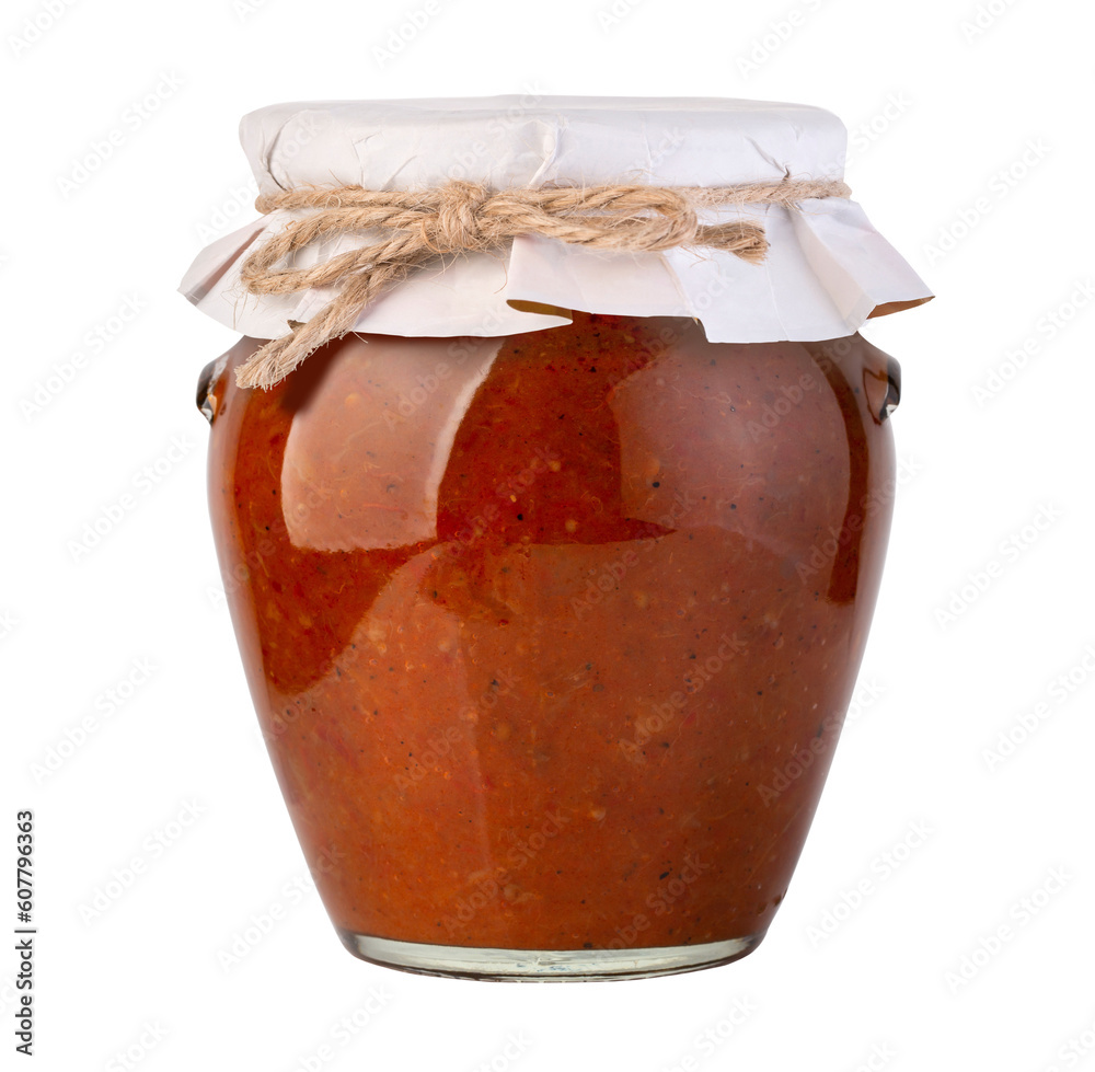 jam in a jar tied with a rope Stock Photo | Adobe Stock