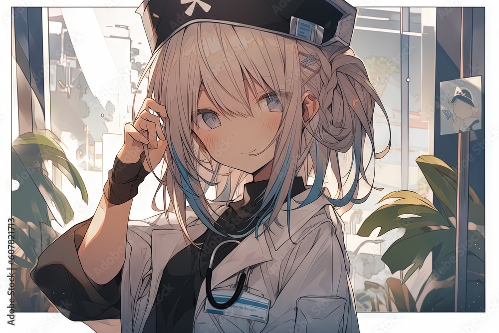 nurse anime girl, as she cares for patients with warmth and dedication ...