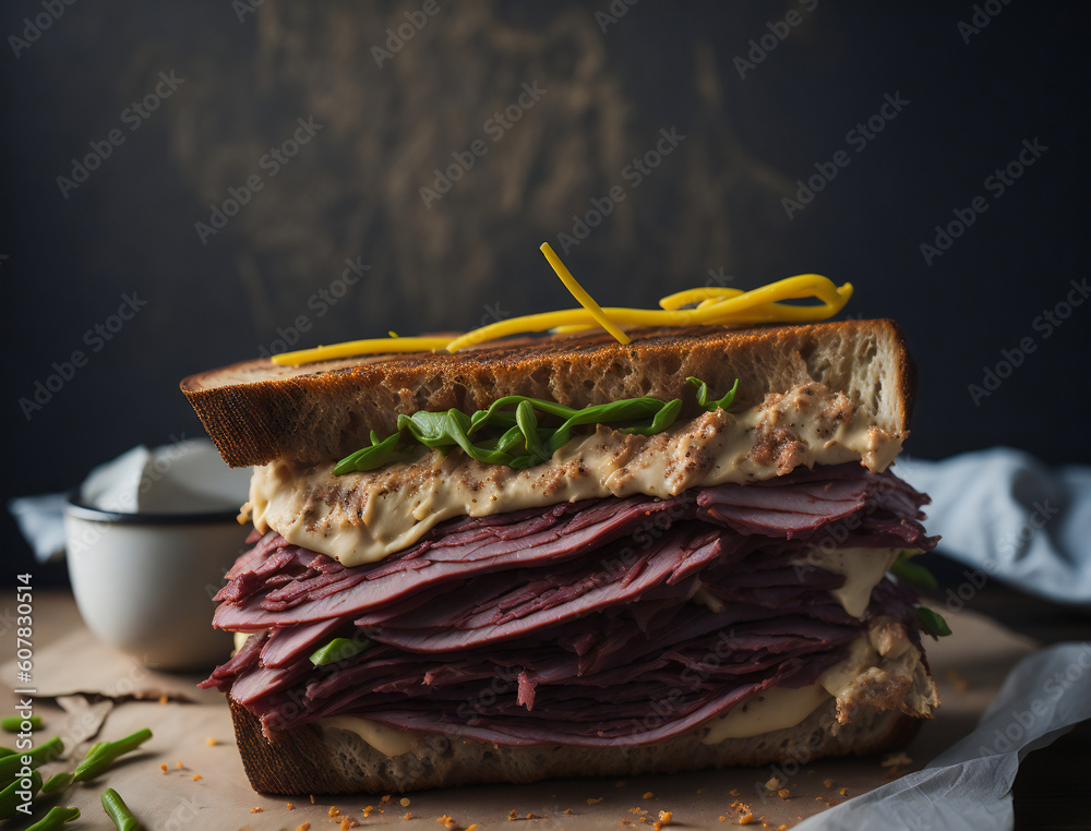 Mega Beef Delight: The Ultimate Sandwich Sensation - Delicia de Carne ...