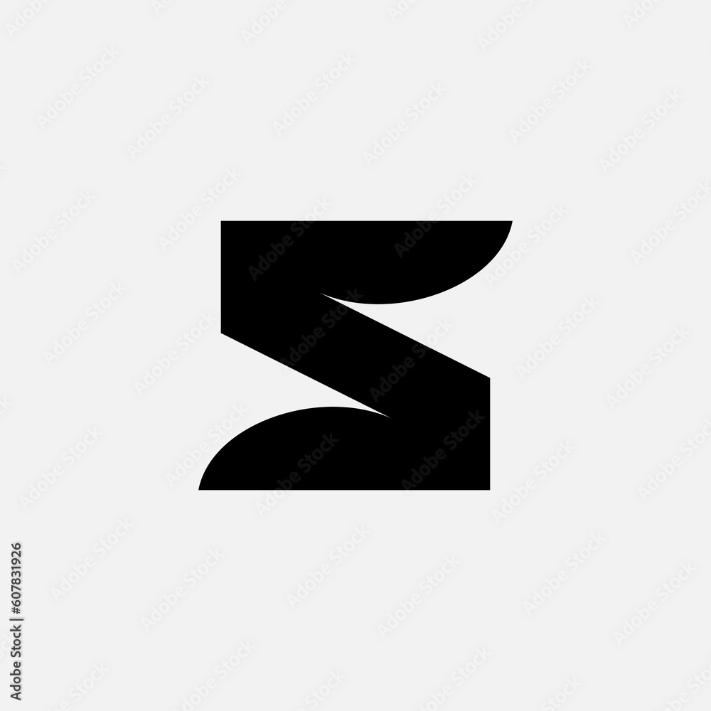 Black Letter S initial logo design inspiration for any purpose Stock ...
