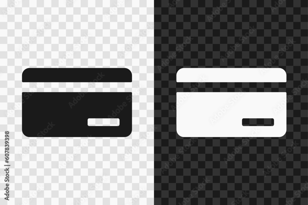 Credit card silhouette icon, high quality vector glyph sign. Debit card ...