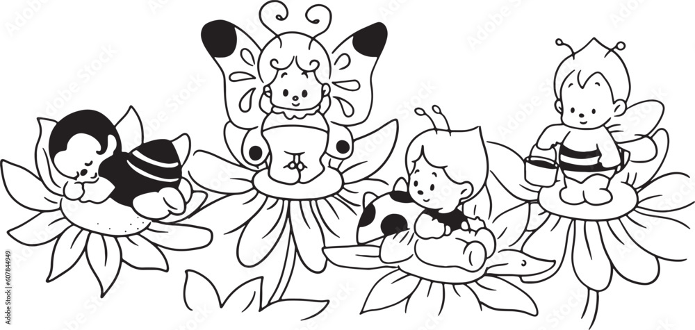 fantasy butterfly child drawing cartoons doodle kawaii anime cute ...