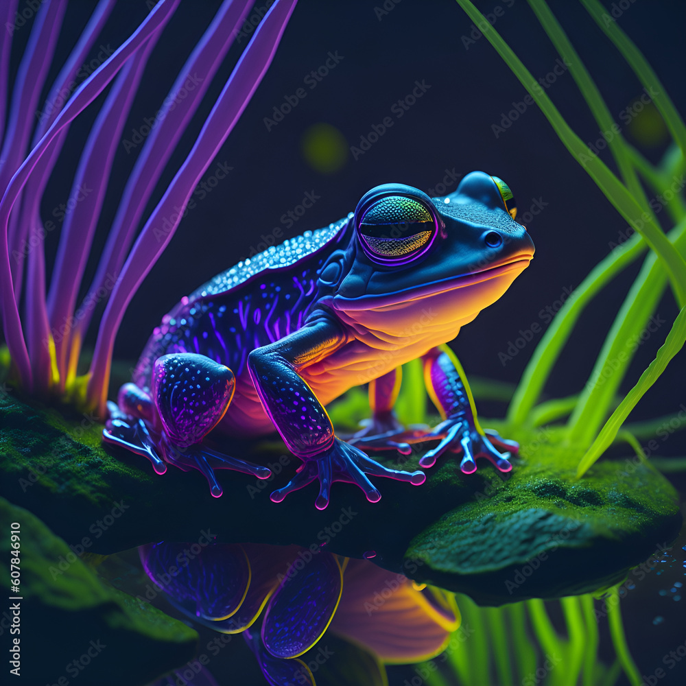 Neon Poison Dart Frog