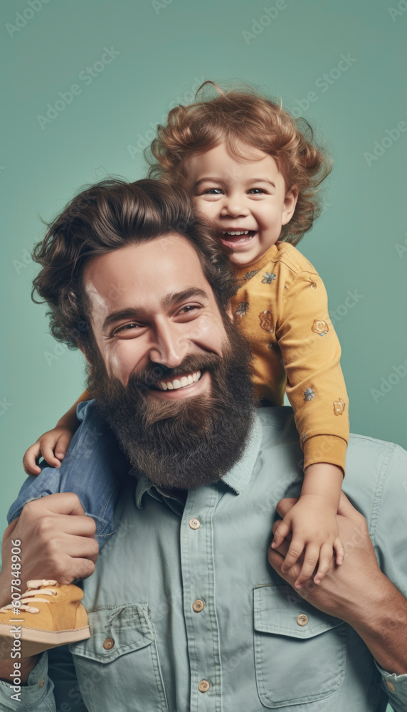 Happy fathers day. Celebration of fatherhood a family relations ...