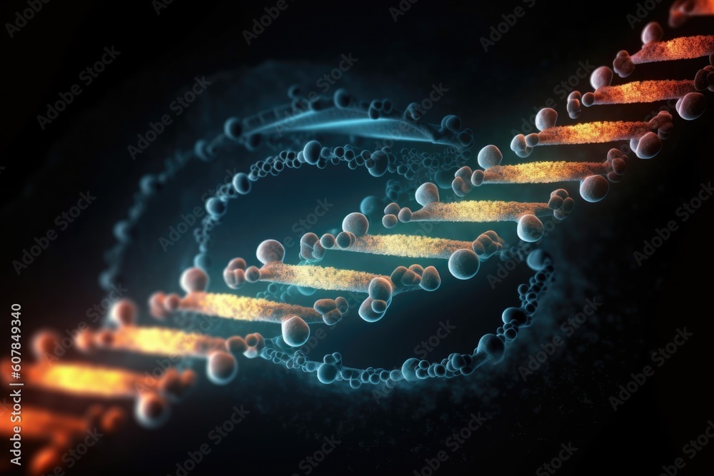 chemical reaction, showing the transformation of dna from one sequence ...
