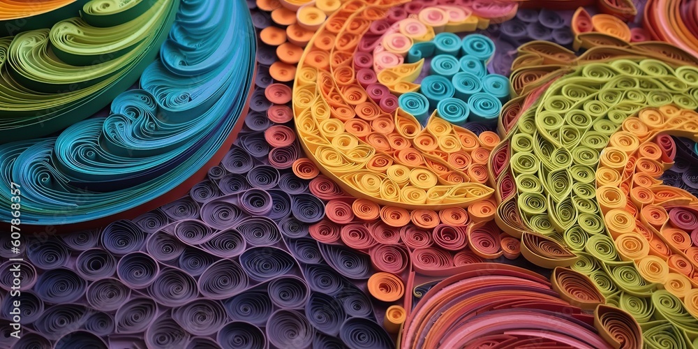 AI Generated. AI Generative. Paper cut graphic design deocration ...