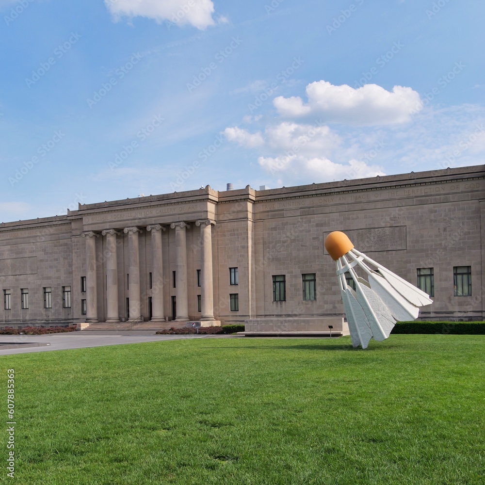 Nelson-Atkins Museum of Art Shuttlecock Sculpture Stock Photo | Adobe Stock