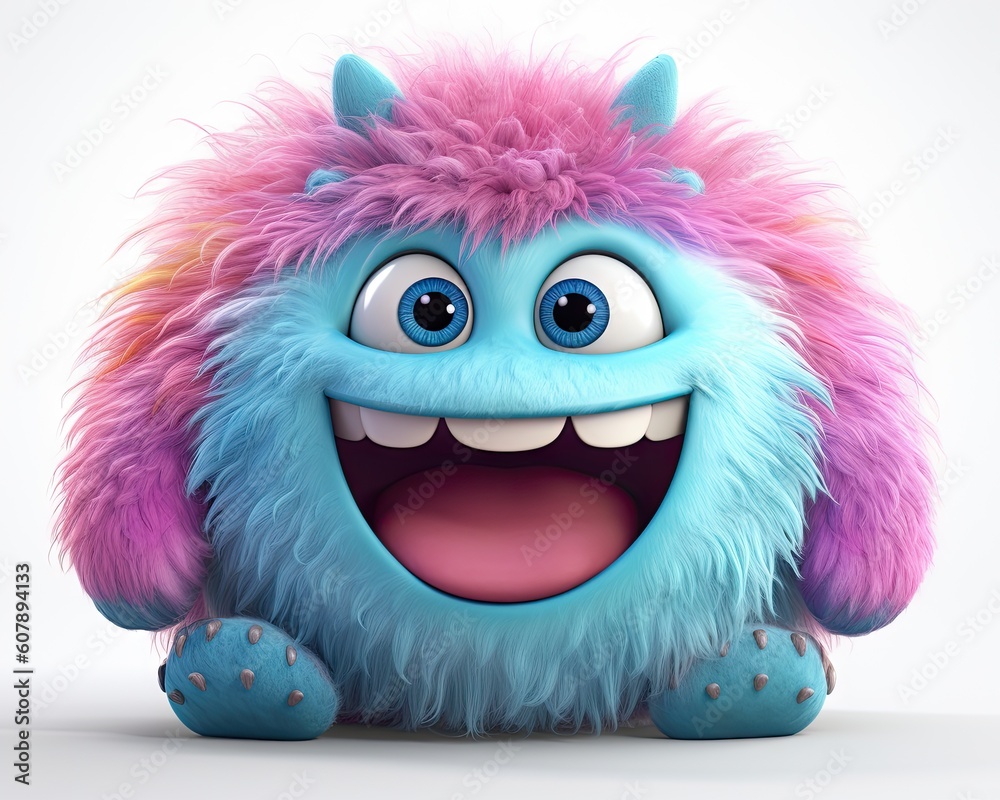 Cute Cartoon Monsters Fuzzy