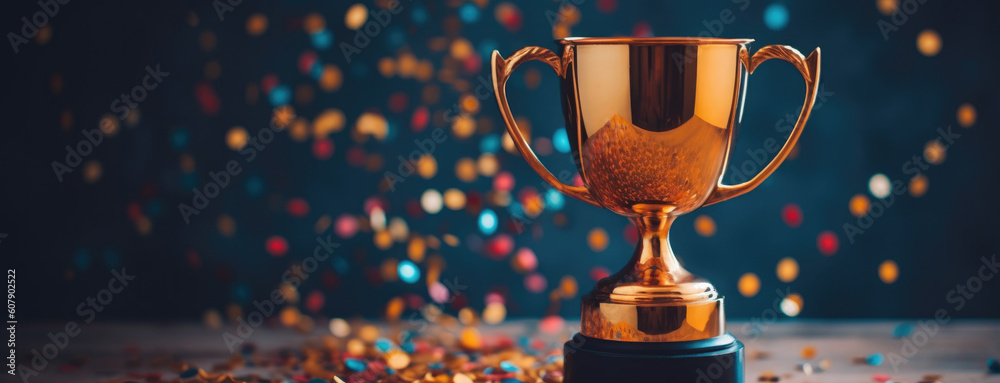 1st champion award, the best prize and winner concept, championship cup ...