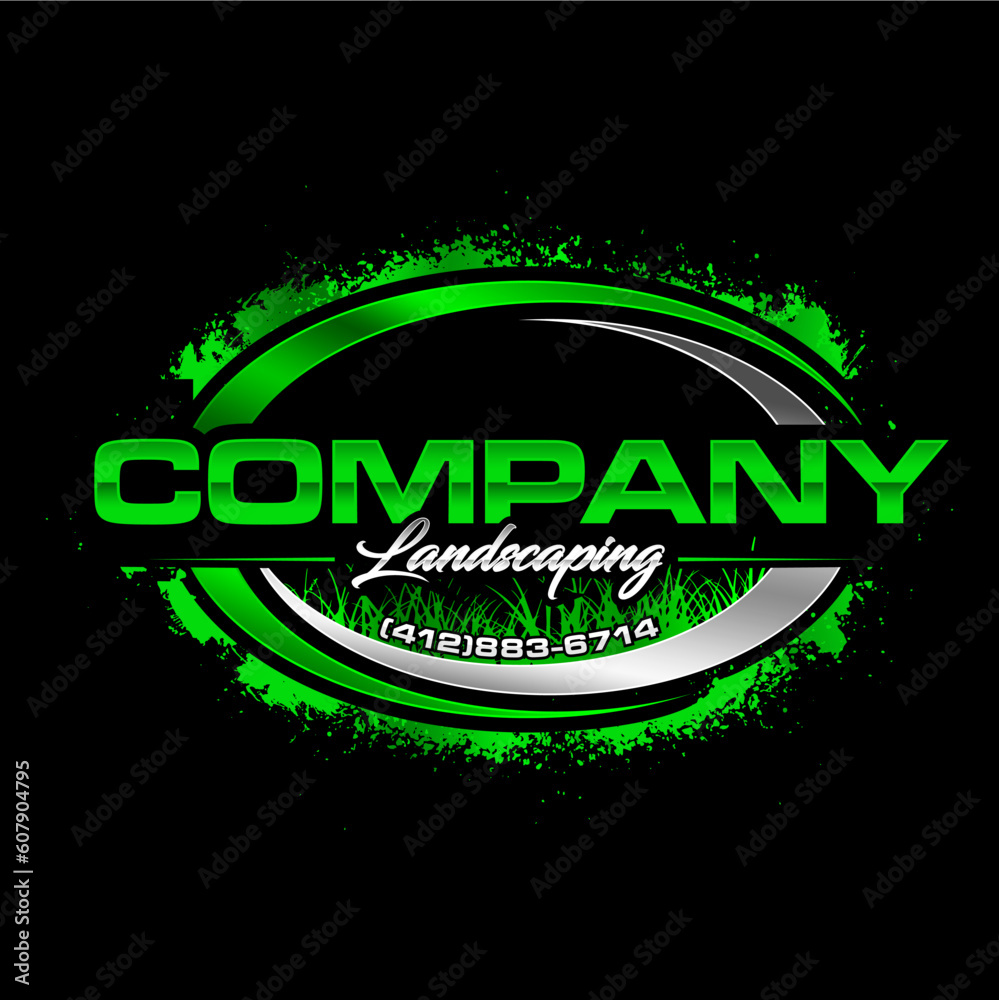 lawn care logo design creative idea vector design inspiration Stock ...