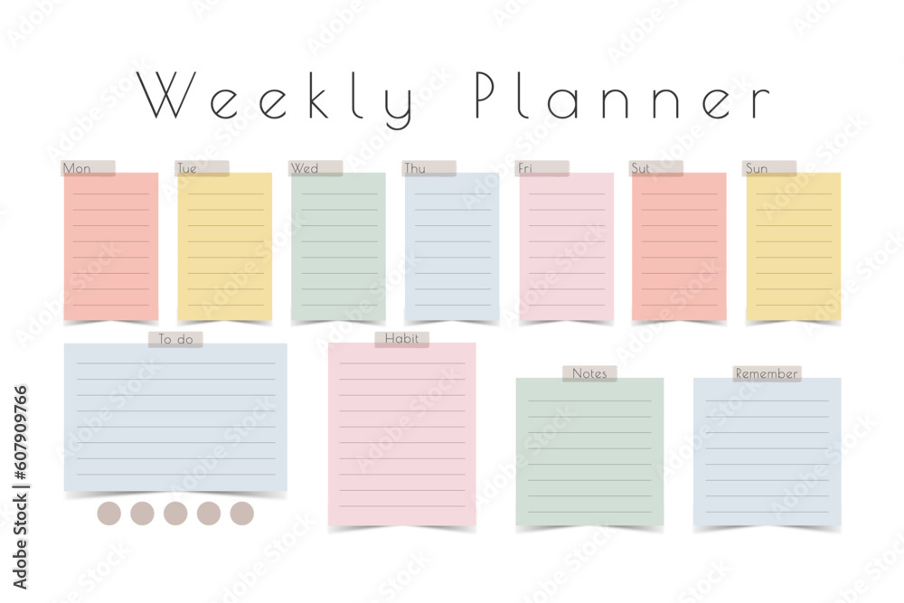 Weekly planner, bullet journal planner template, collage moodboard ...