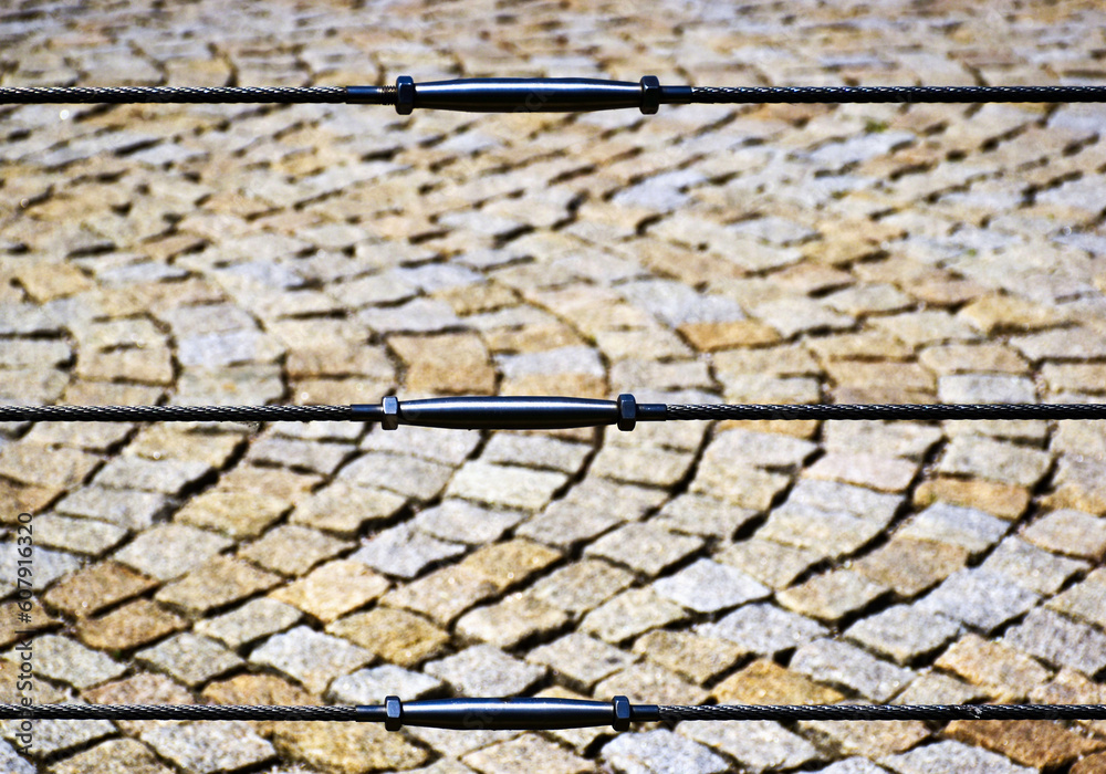 stainless steel cable railing. stainless steel turnbuckle closeup ...