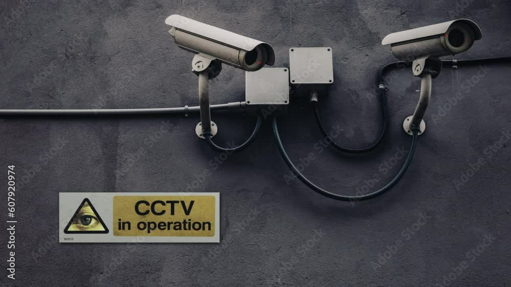 Human Eye CCTV Operation Sign Security Cameras Wall Zoom In. CCTV ...