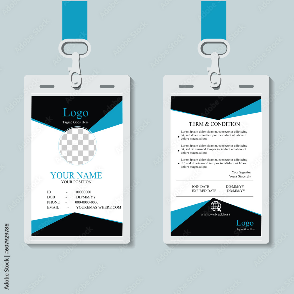 Modern and clean business id card template. professional id card design ...