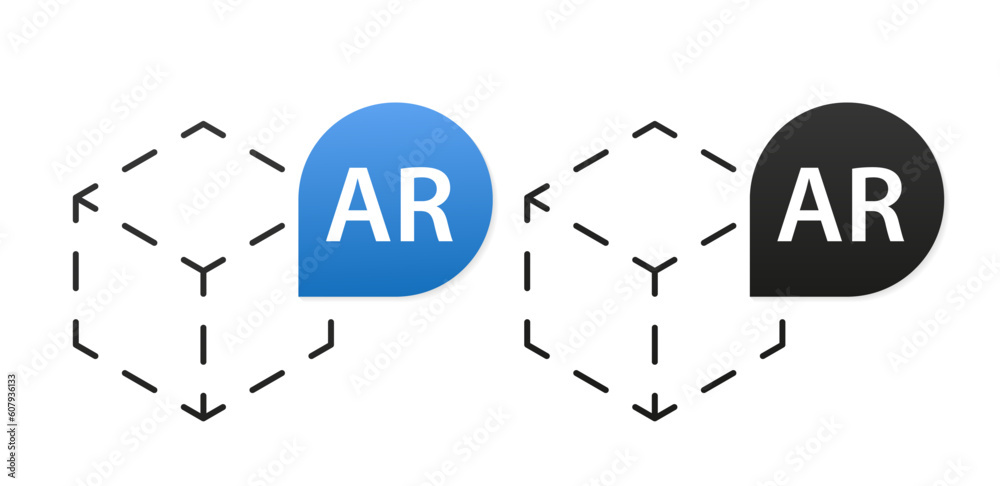 Augmented reality concept symbol or logo element. Augmented reality ...