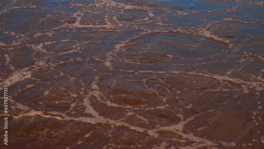 Water pollution in nature. Purification flows into the dirty. Pollution ...