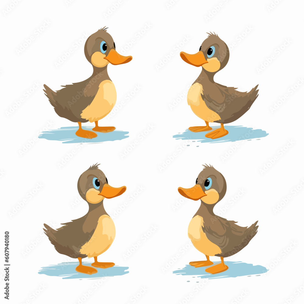 Cute and cuddly duck illustrations that will melt your heart. Stock ...