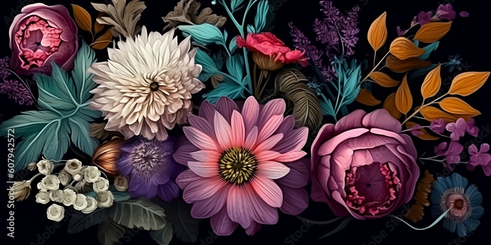 Vintage Floral Print Desktop Wallpaper