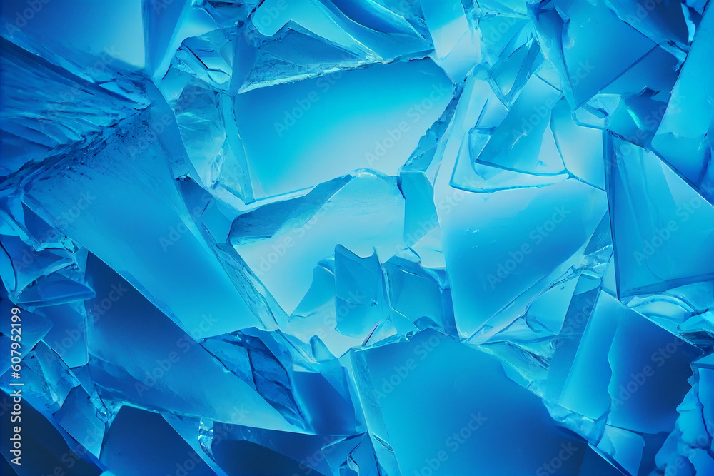 Geometric blue ice texture background. Created with Generative AI ...