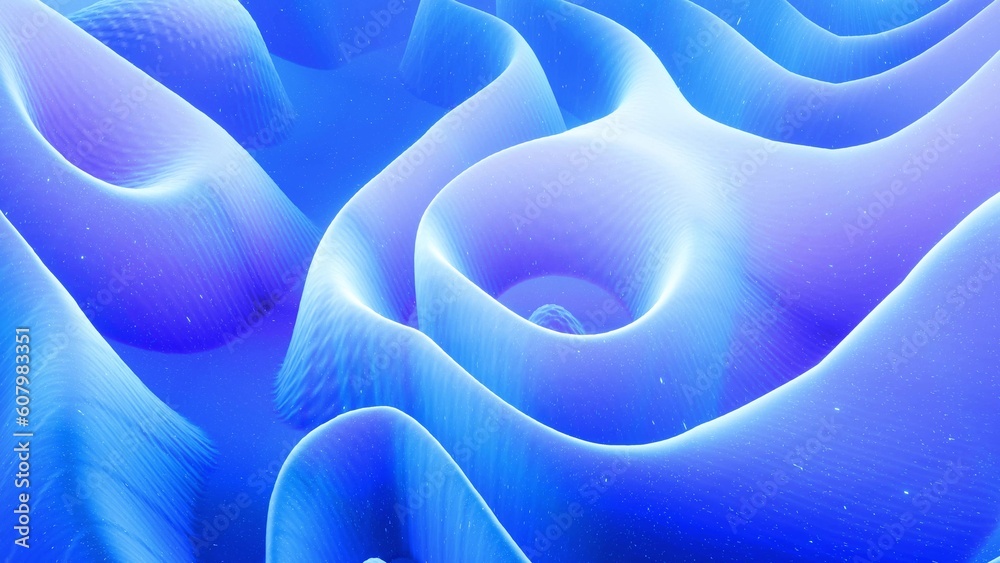 Beautiful abstract 3D surface with glitter sparkles, abstract 3d waves ...