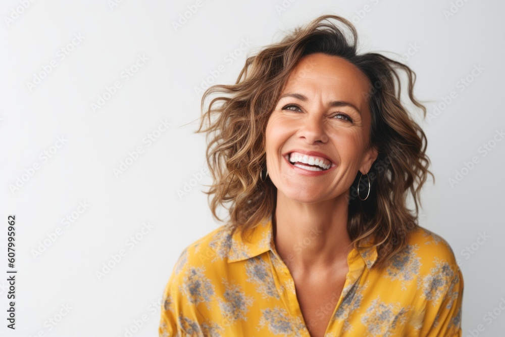 Lifestyle portrait photography of a satisfied woman in her 40s that is ...