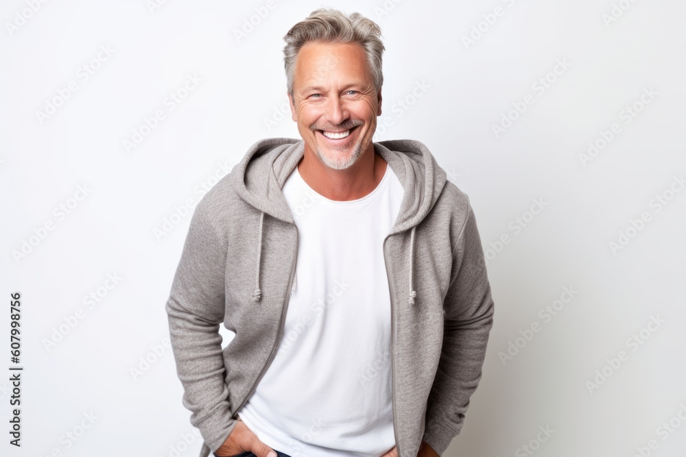Lifestyle portrait photography of a grinning man in his 50s that is ...