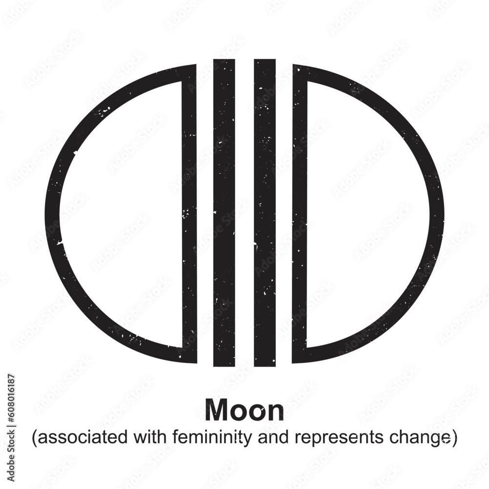 Moon (associated with femininity and represents change) - Berber Symbol ...