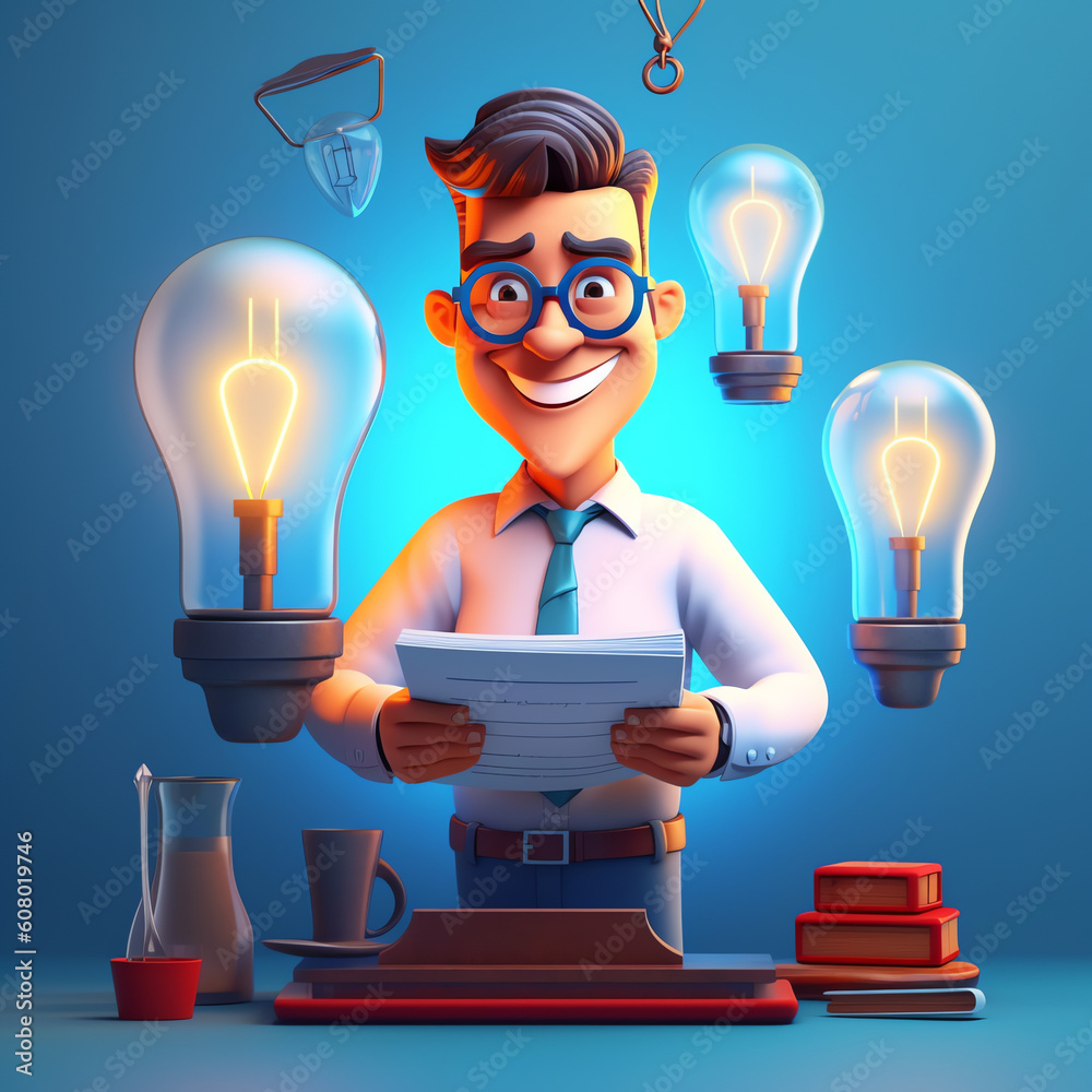 Idea Bulb Person