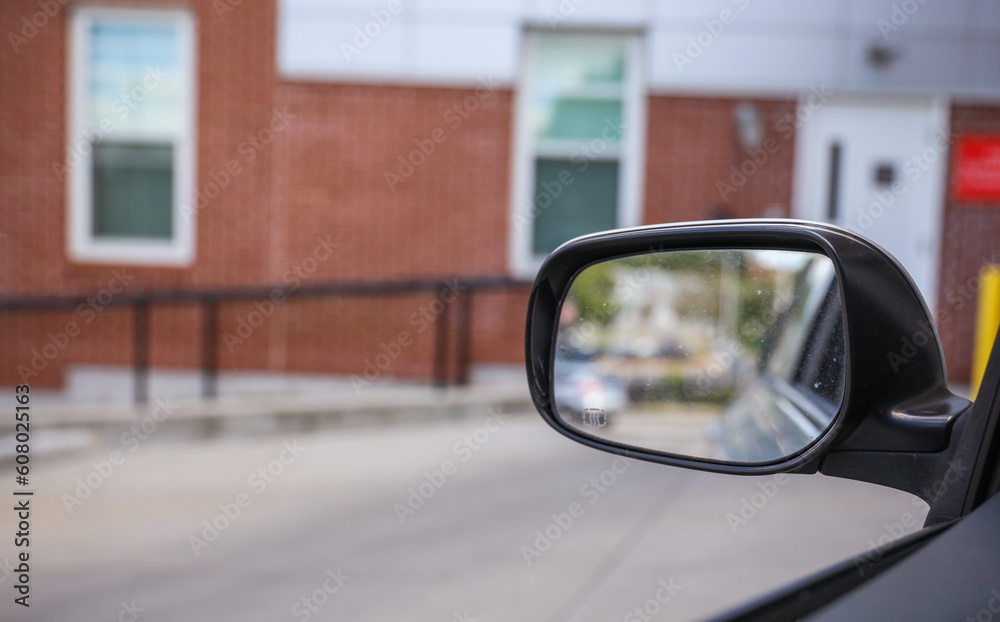 Car side mirror represents reflection, awareness, safety, and the ...