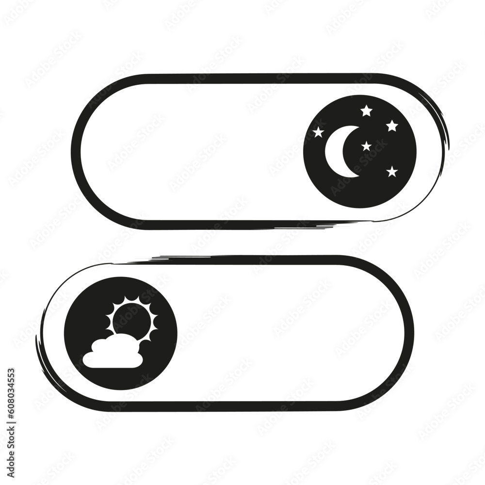 Switch Element Button For Light Or Dark Theme Digital Toggle Symbol