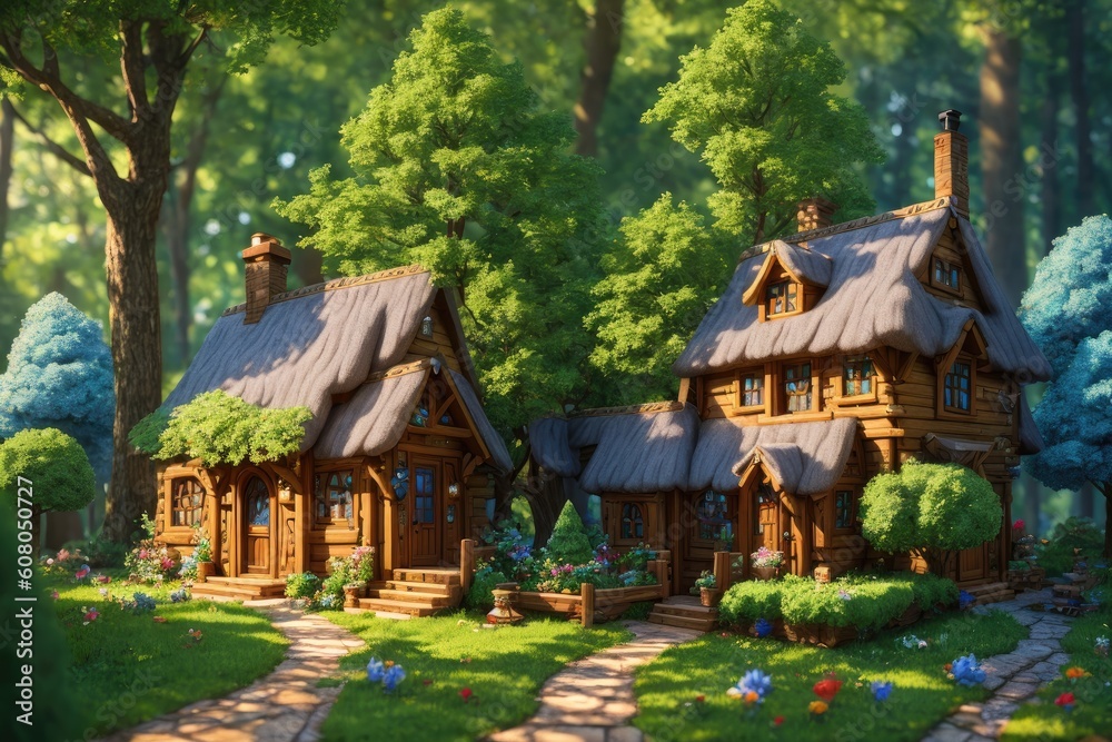 A Lovely and Welcoming Cottage in the Enchanted Woods: A 3D Blender ...